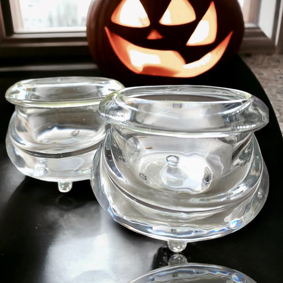 PartyLite | Holiday | Partylite Glass Halloween Cauldron Votive Holder ...